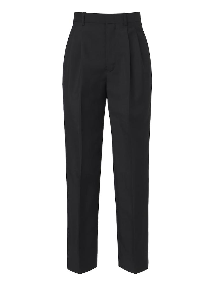 JIL SANDER Jil Sander Pleated Wool and Mohair Straight Leg Trousers