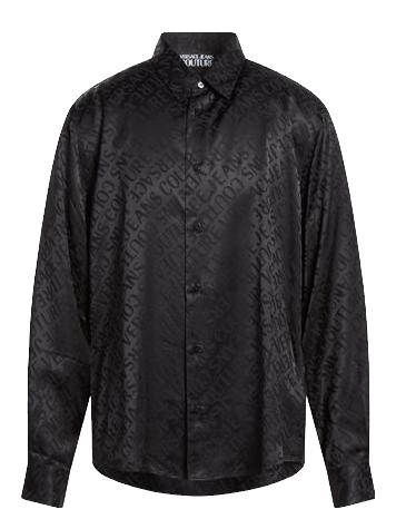VERSACE man shirt black size 36 viscose