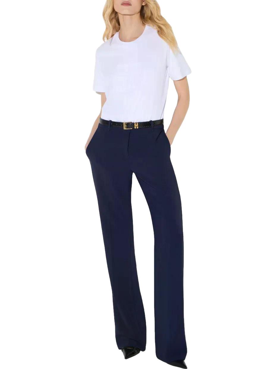 ELISABETTA FRANCHI Elisabetta Franchi Oversized Jersey T-Shirt with Logo Detail