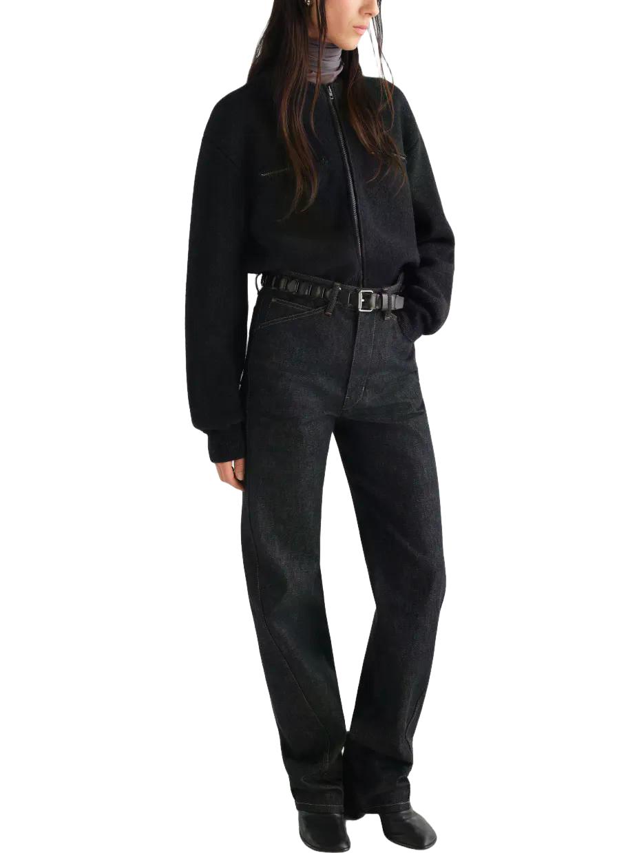 LEMAIRE Five Pockets Twisted Jeans in Slate Denim