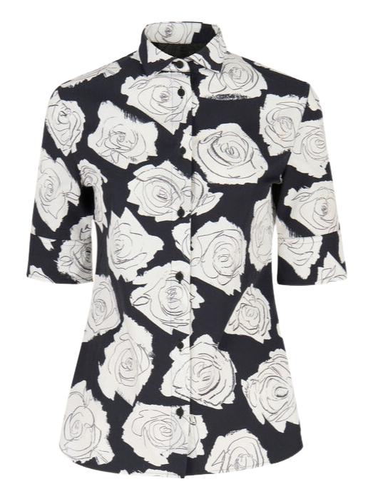 MARNI Marni Luna Print Poplin Short-Sleeve Shirt