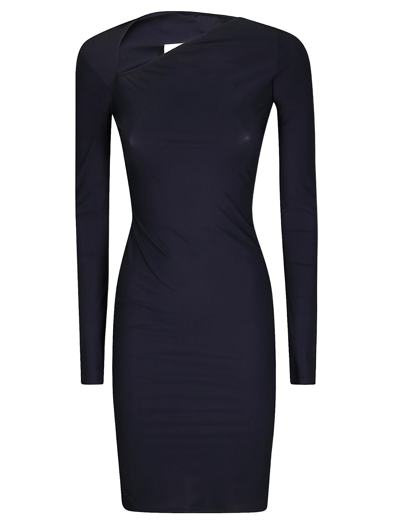 MAISON MARGIELA MM6 Maison Margiela Asymmetrical Neckline Midi Dress