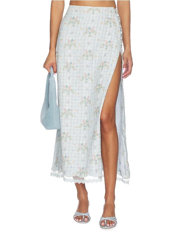 AGUA BENDITA Agua Bendita Tove Bleu Skirt
