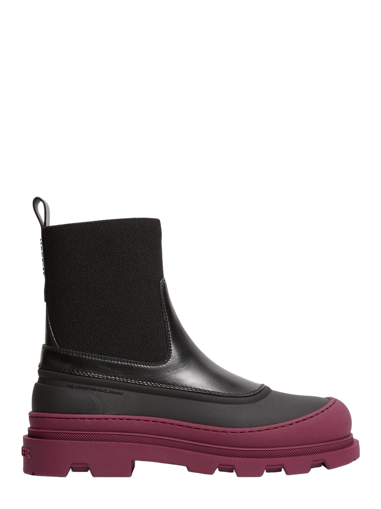 MONCLER Moncler Vera Edge Leather Ankle Boots
