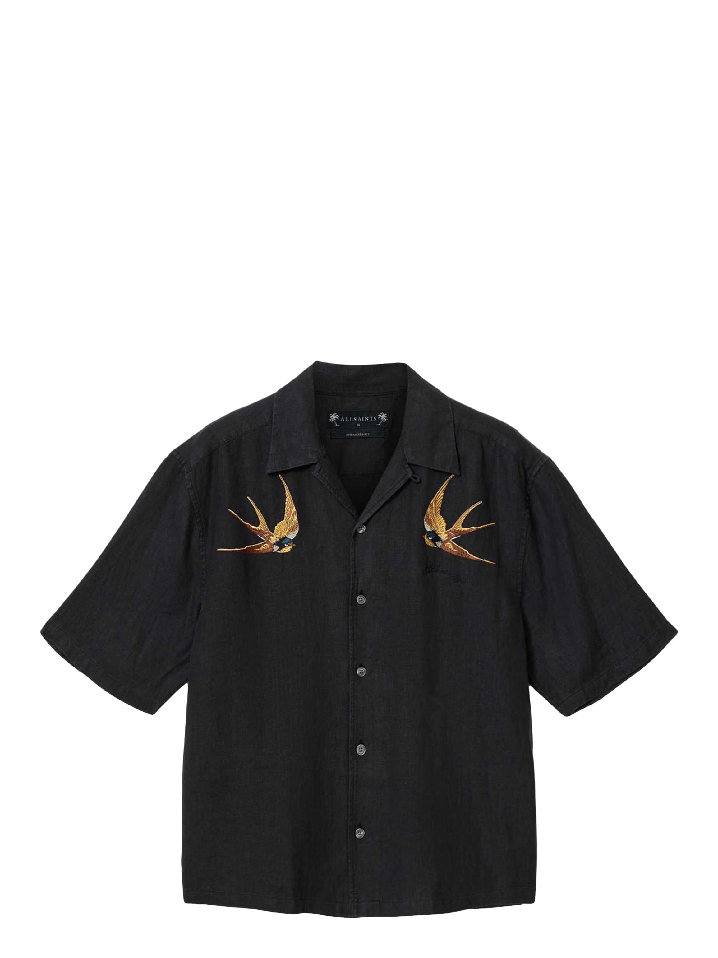 ALLSAINTS linen embroidered avia shirt