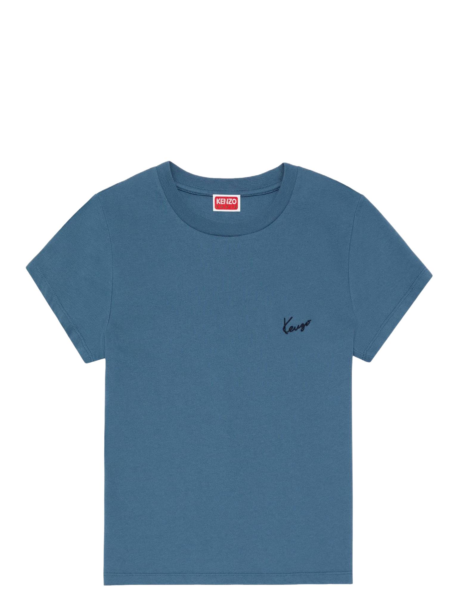 KENZO Kenzo Signature Embroidered Cotton T-Shirt