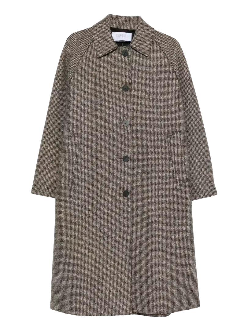 HARRIS WHARF LONDON Harris Wharf London Houndstooth Single-Breasted Coat