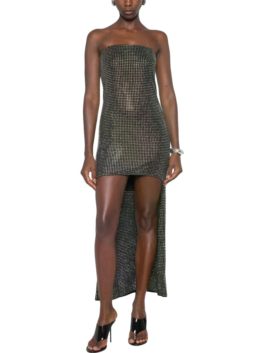 ALEXANDER WANG Alexander Wang Embellished High-Low Asymmetric Dress