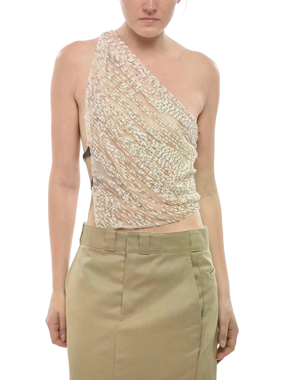 DSQUARED2 DSQUARED2 One-Shoulder Embellished Top