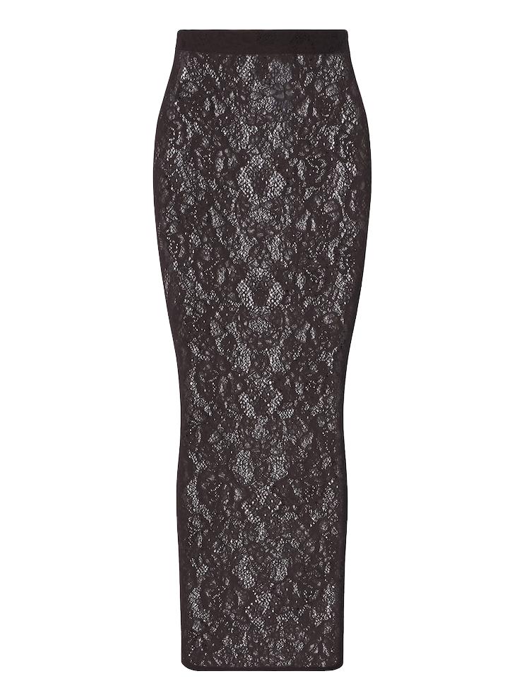 WOLFORD Wolford Infinite Sheer Lace Midi Skirt