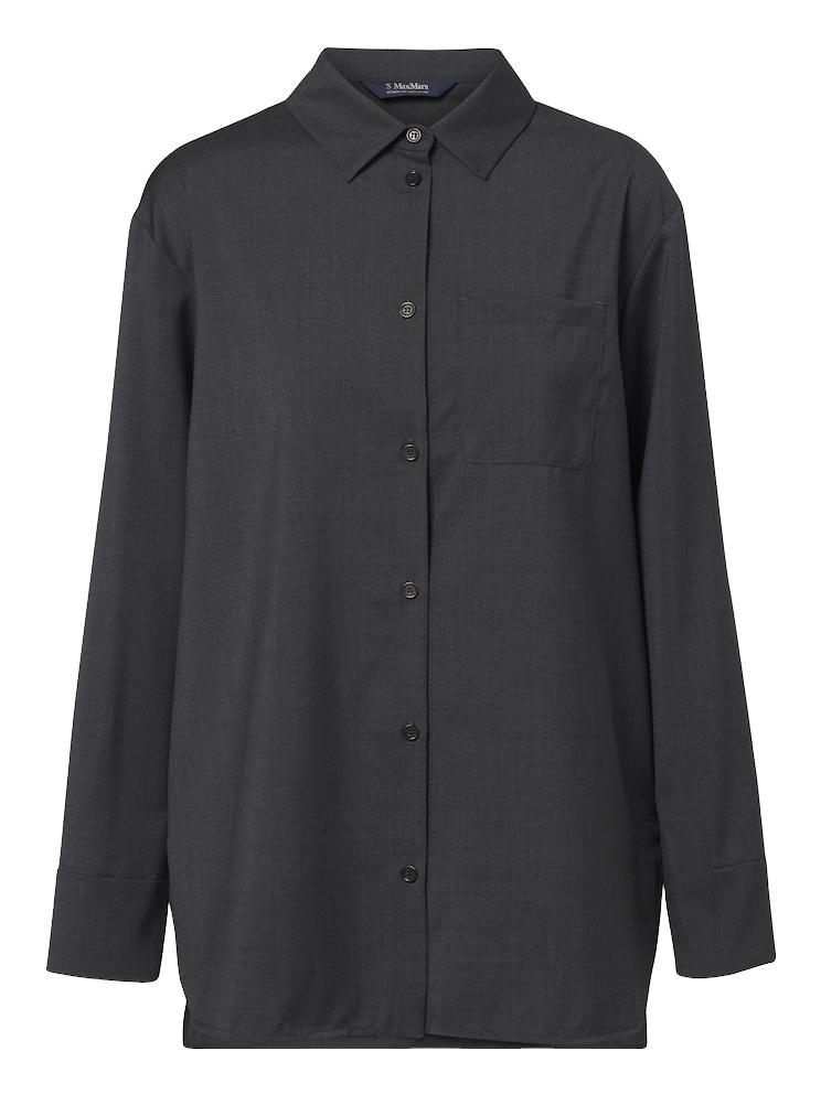 KHAITE August Pleated Wool-blend Flannel Straight-leg Pants
