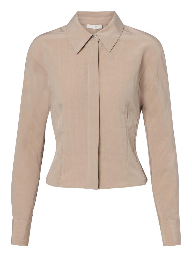 VINCE Vince Gathered Lyocell Blend Shirt