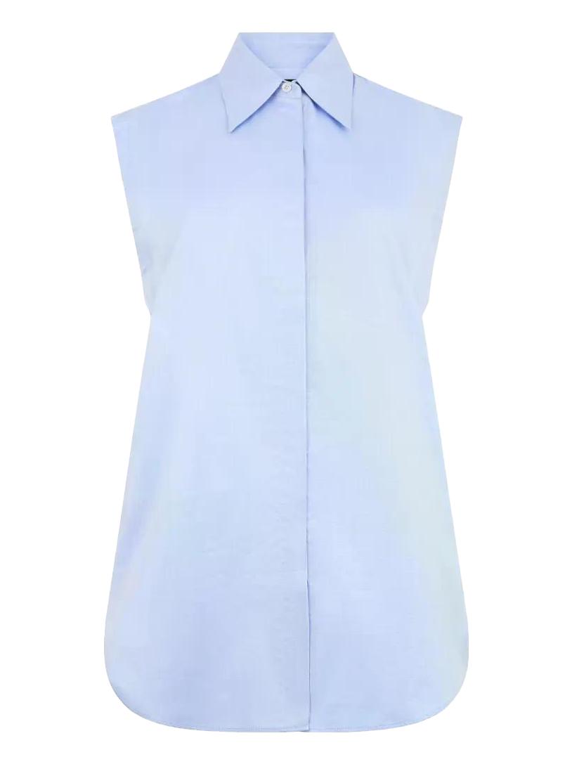 MIU MIU Miu Miu Poplin Pleated Mini Skirt with Ruffle Hem