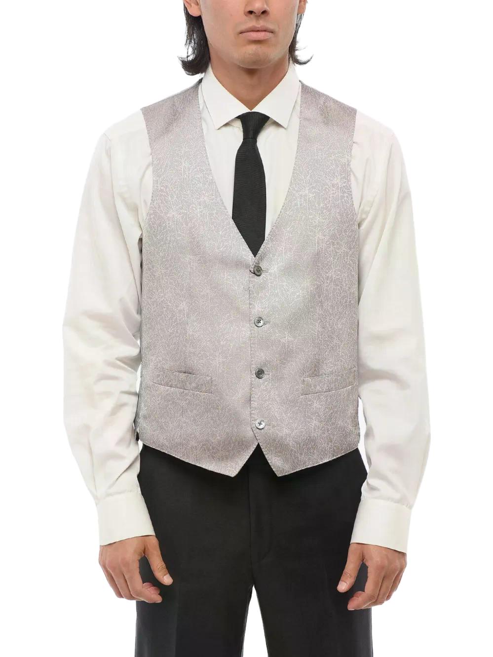 CORNELIANI Corneliani Leaf-Pattern Silk Waistcoat