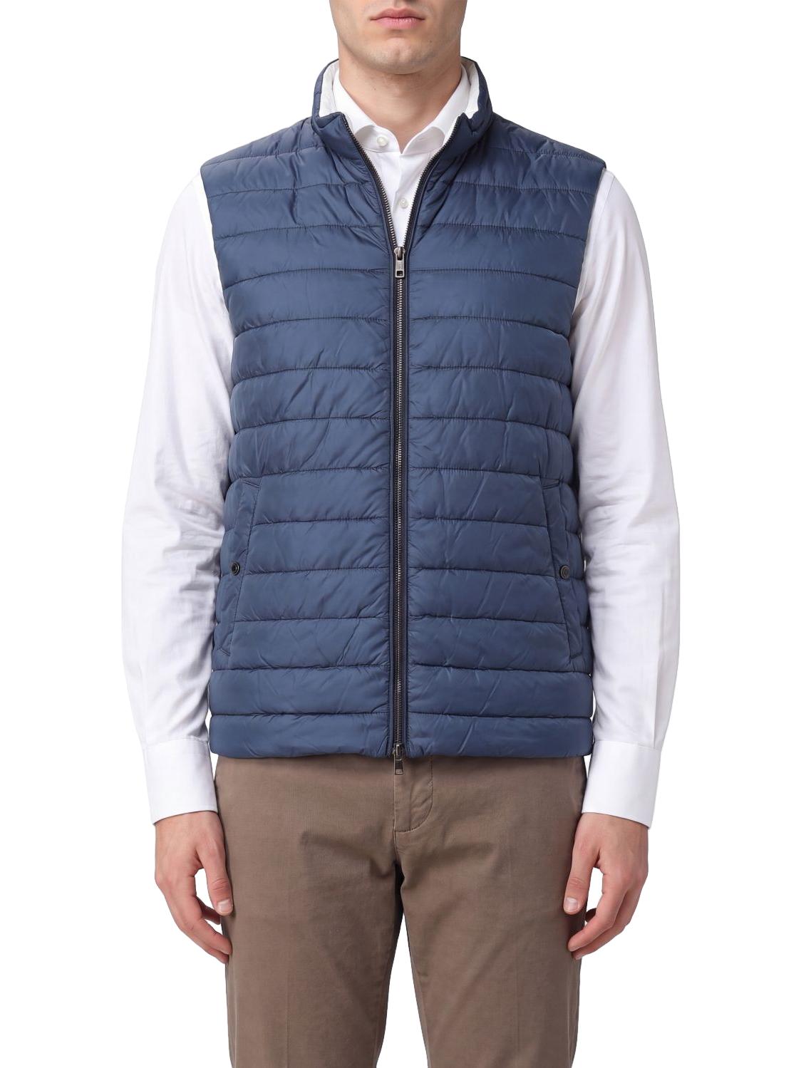 HERNO Herno Quilted Nylon Padded Vest with High Collar