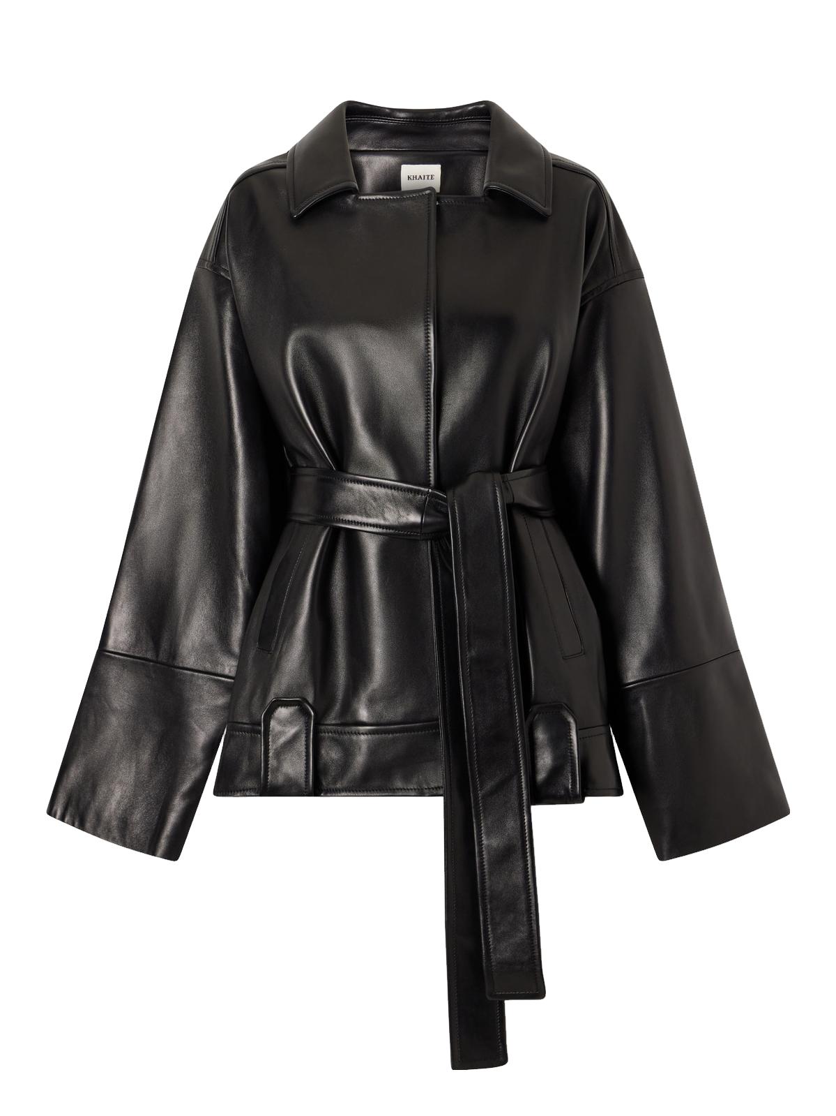 KHAITE KHAITE Alder Belted Leather Jacket