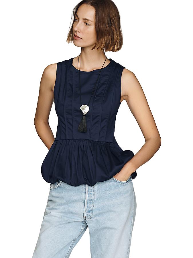 ANTHROPOLOGIE By Anthropologie Bubble-Hem Peplum Top