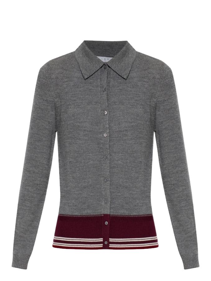 IRO PARIS IRO Miel Striped-Trim Button-Down Shirt