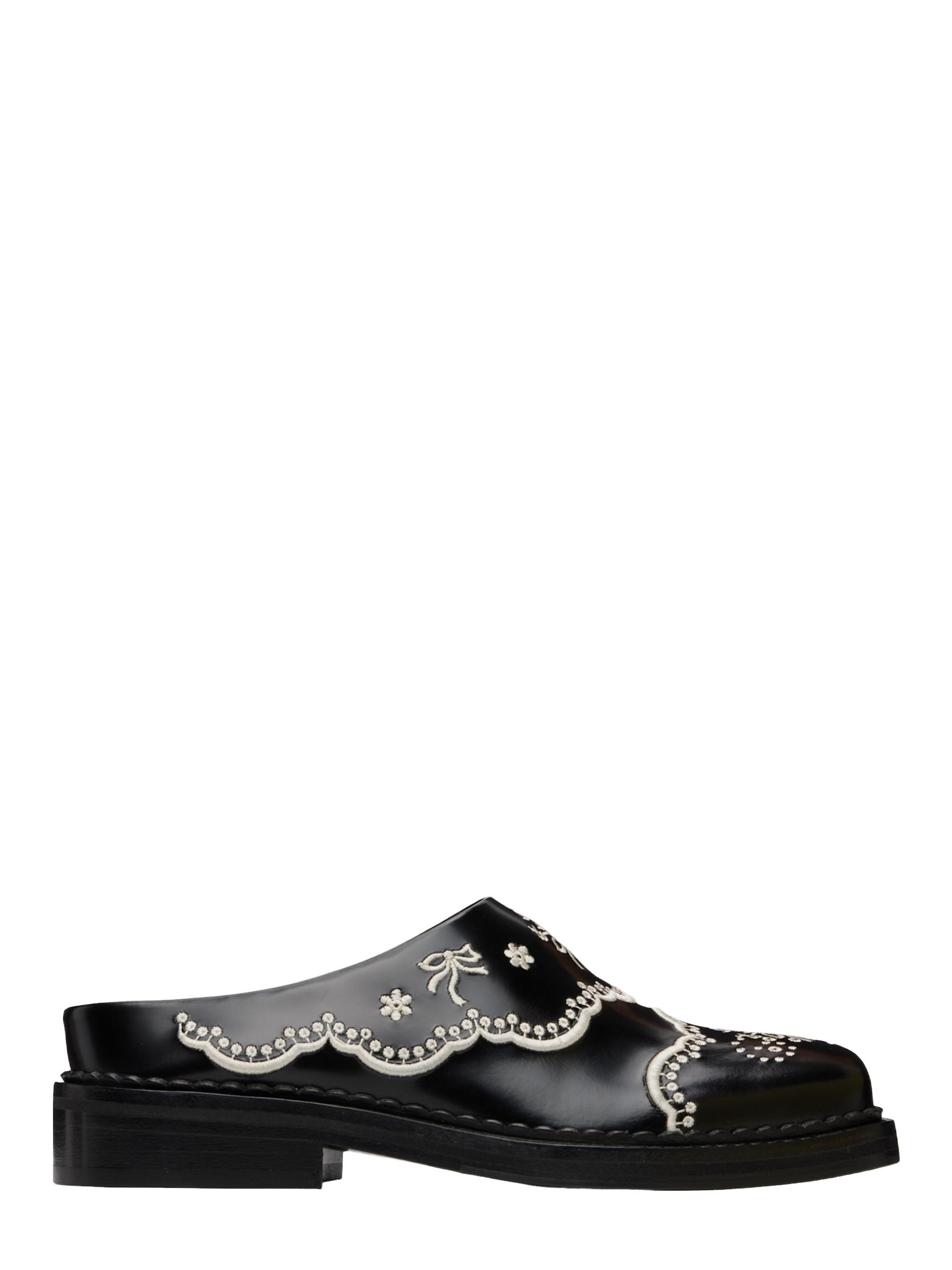 SIMONE ROCHA Simone Rocha Embroidered Leather Mules
