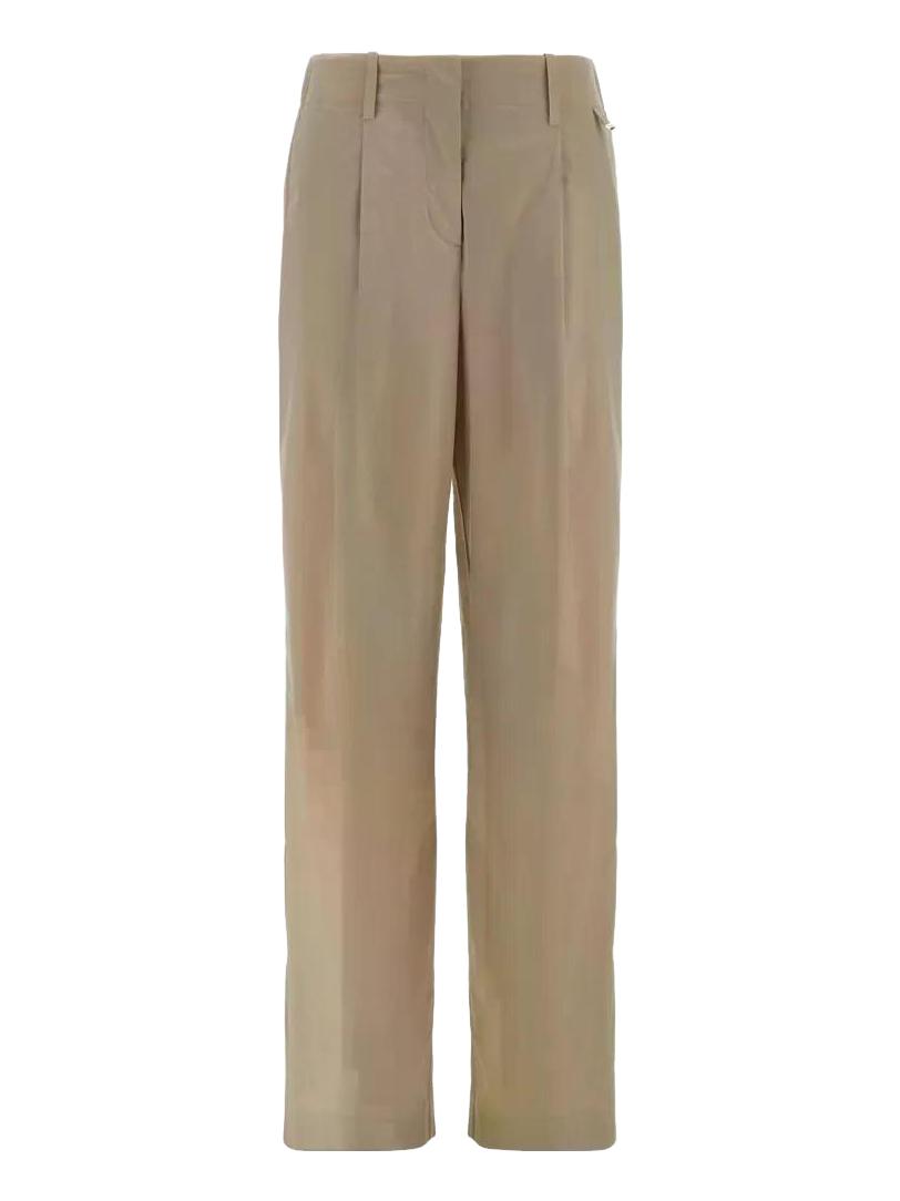 HERNO Herno Beige Melange Effect Pleated Trousers