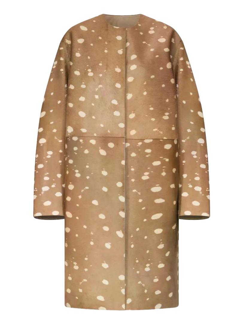 LOULOU DE SAISON LouLou de Saison Liza Printed Leather Coat