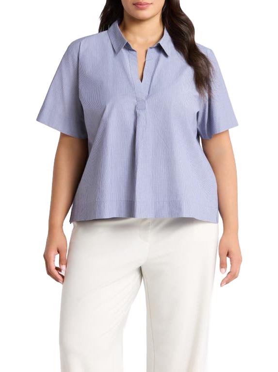 EILEEN FISHER Eileen Fisher Organic Cotton Johnny Collar Top