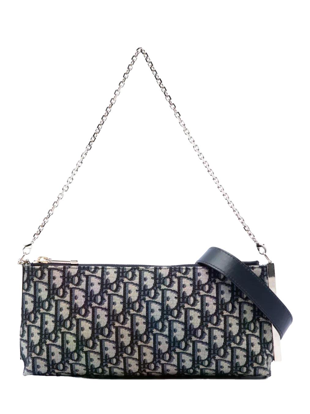 DIOR Christian Dior Oblique Canvas Dior Club Bag Satchel