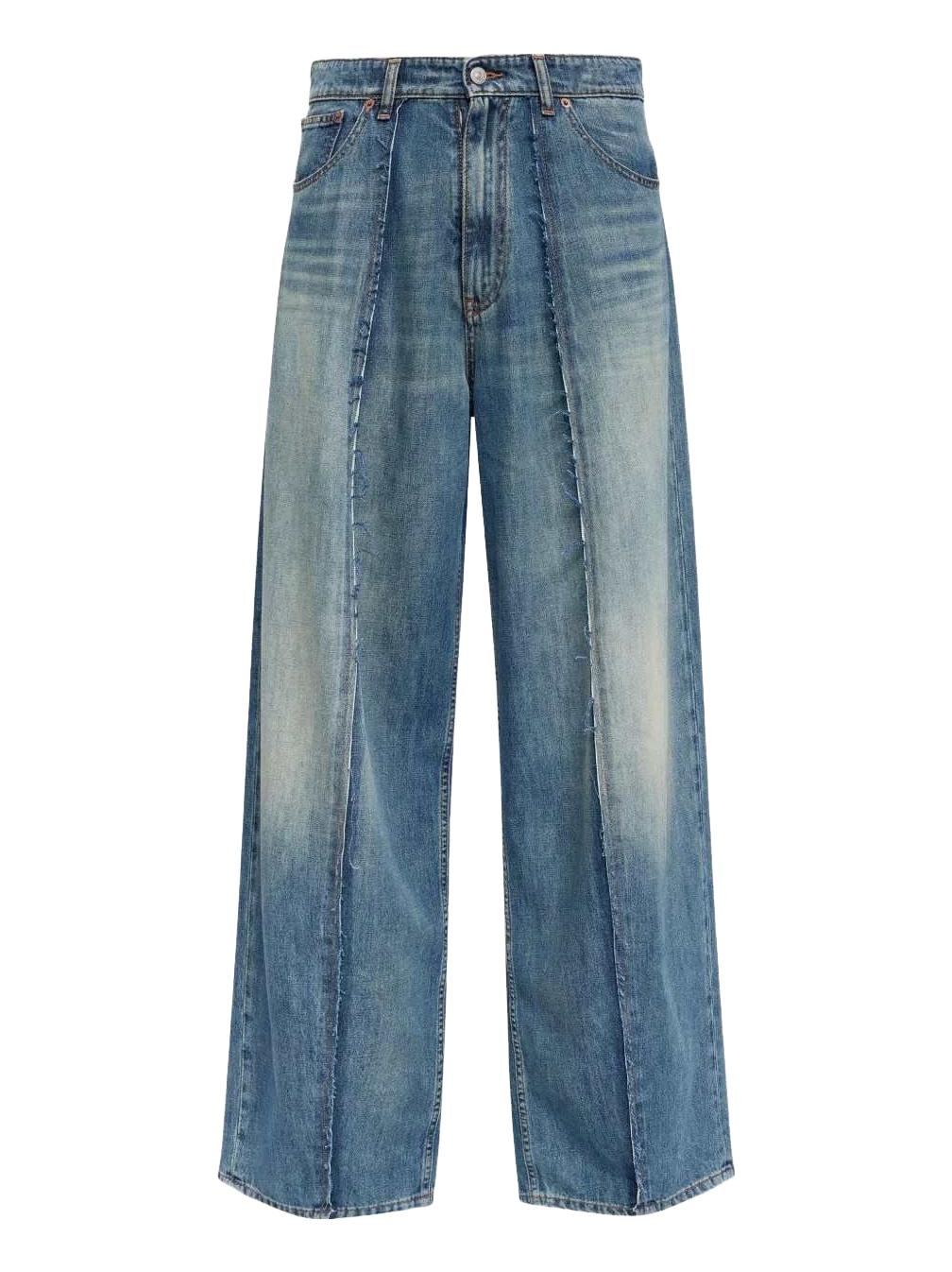 MAISON MARGIELA MM6 Maison Margiela Paneled Wide-Leg Jeans