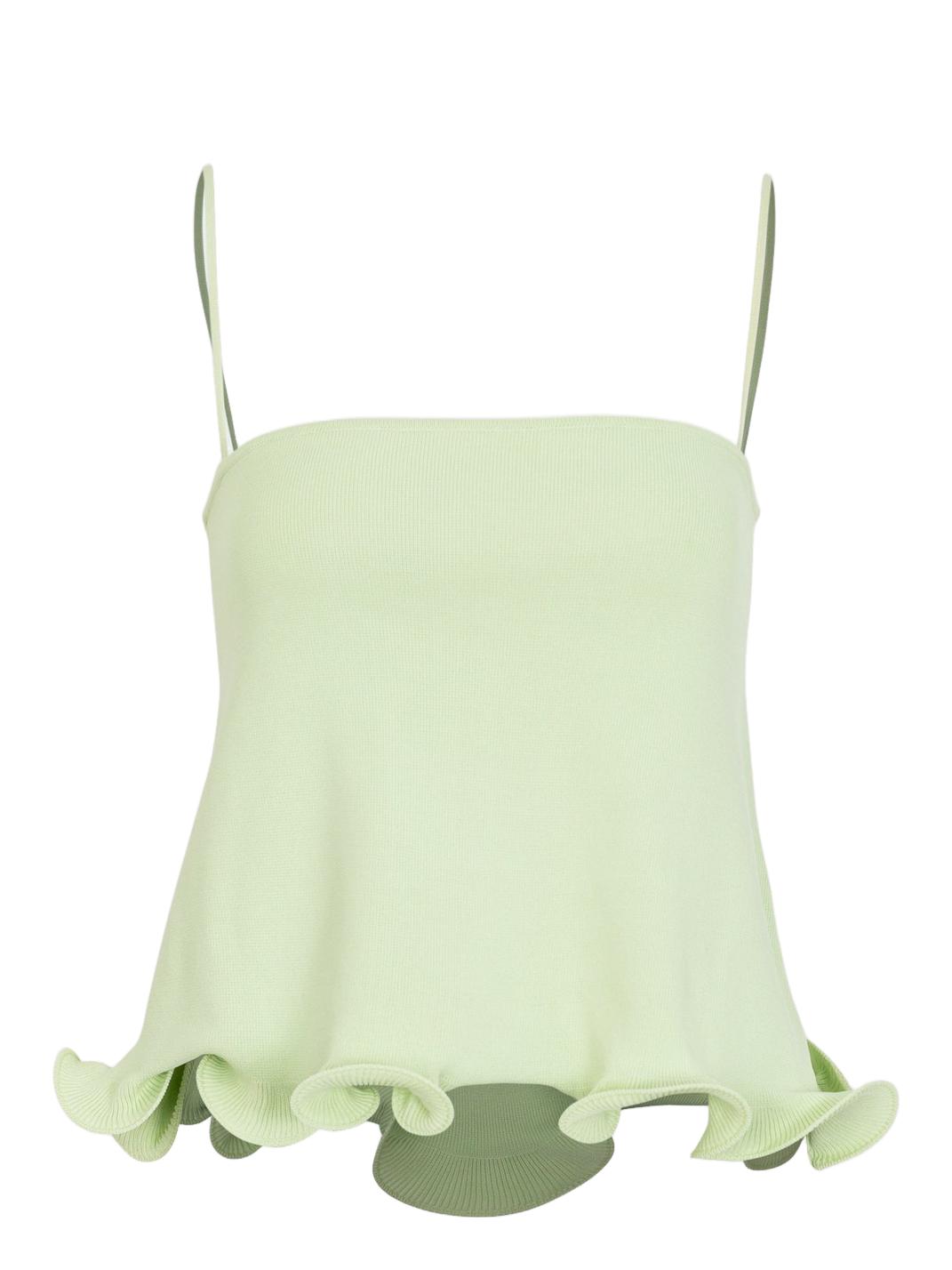 AJE villa tiered ruffle halter top