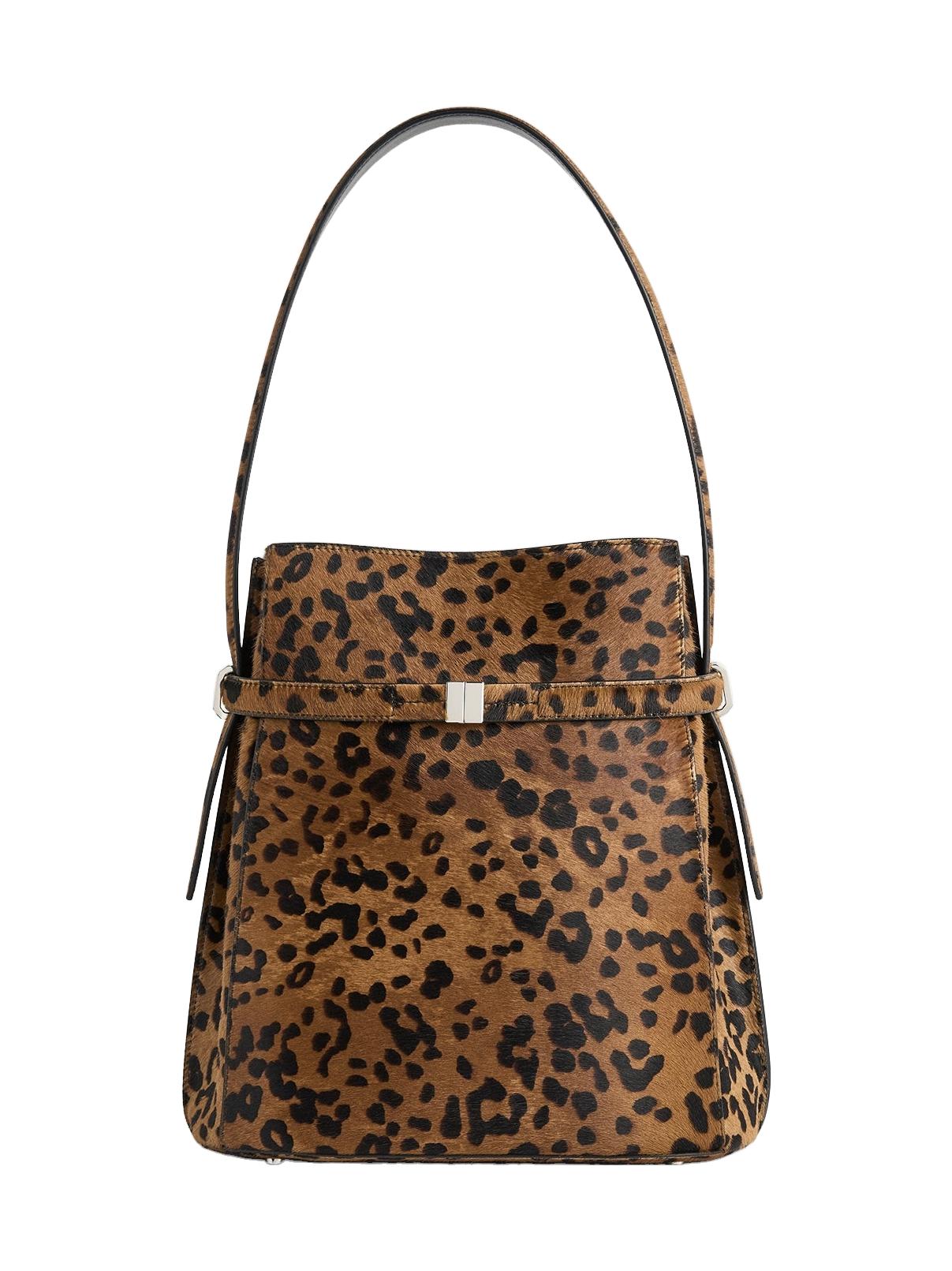 TOTÊME TOTEME Belted Pony Hair Bucket Bag