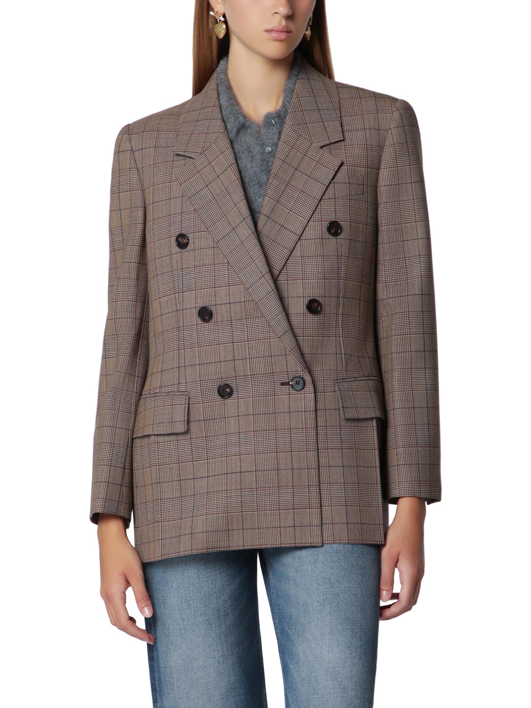 CHLOÉ Chloé Prince of Wales Pattern Double-Breasted Jacket