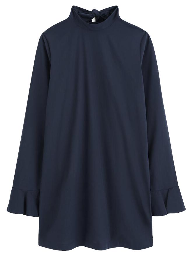 COS COS Flared Cuff Cotton Mini Dress