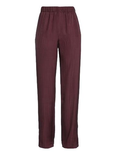 DONDUP DONDUP Burgundy Acetate and Silk Blend Trousers