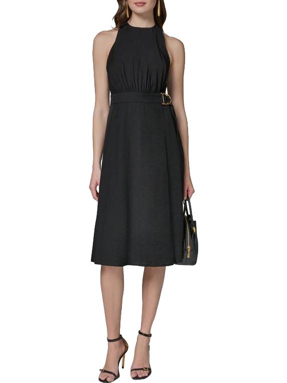 DONNA KARAN WEEKEND DONNA KARAN WEEKEND Racerback Faux Wrap Dress with Hardware Detail