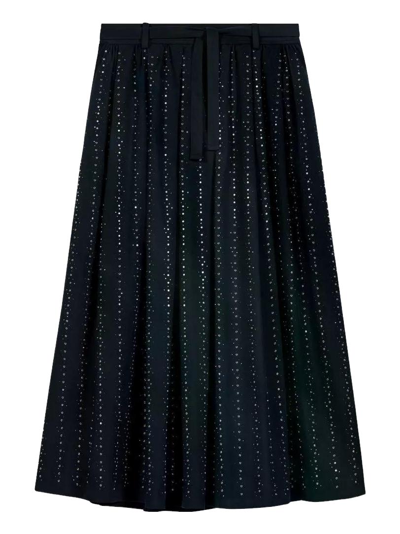 MAJE Maje Embellished A-Line Midi Skirt
