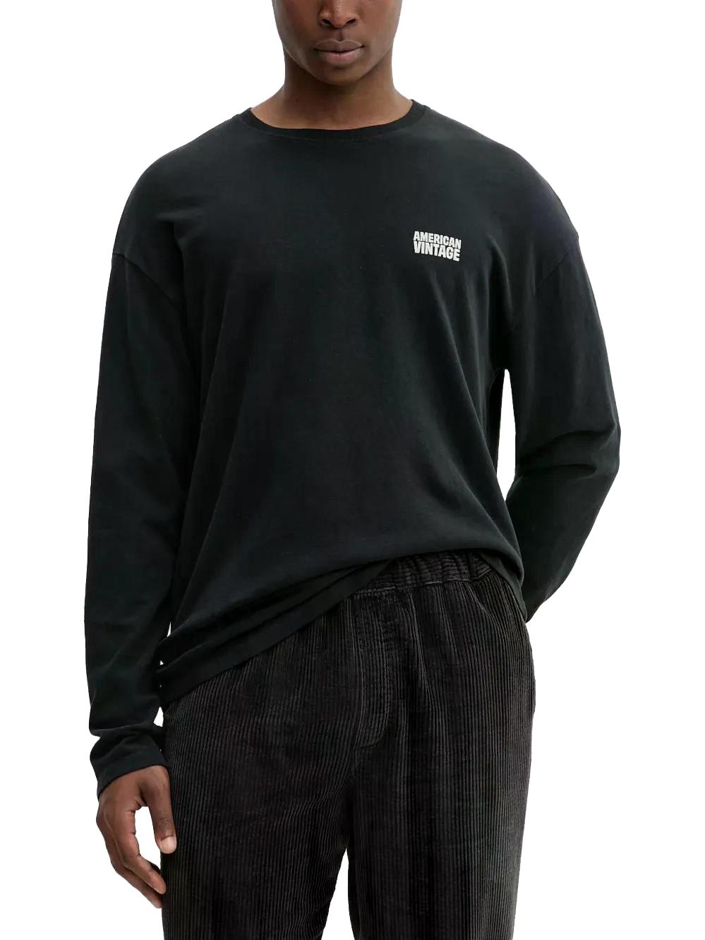 AMERICAN VINTAGE ykobow logo-print long-sleeve t-shirt