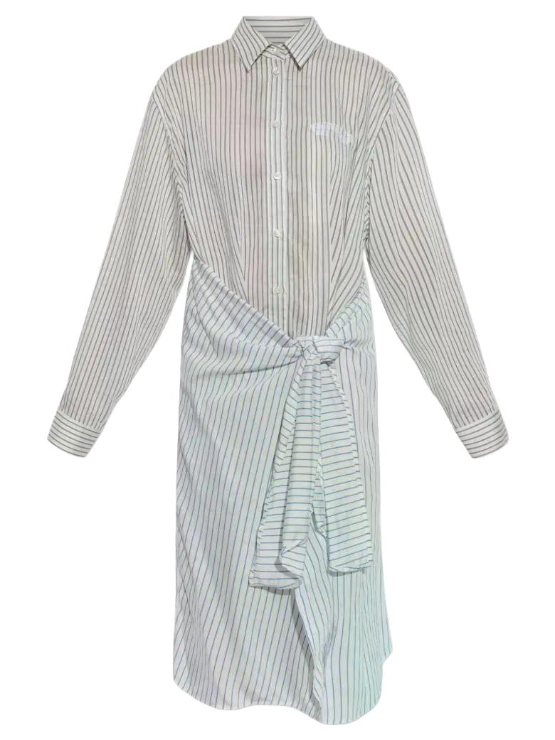 DIESEL® Diesel Striped Tie-Front Shirt Dress