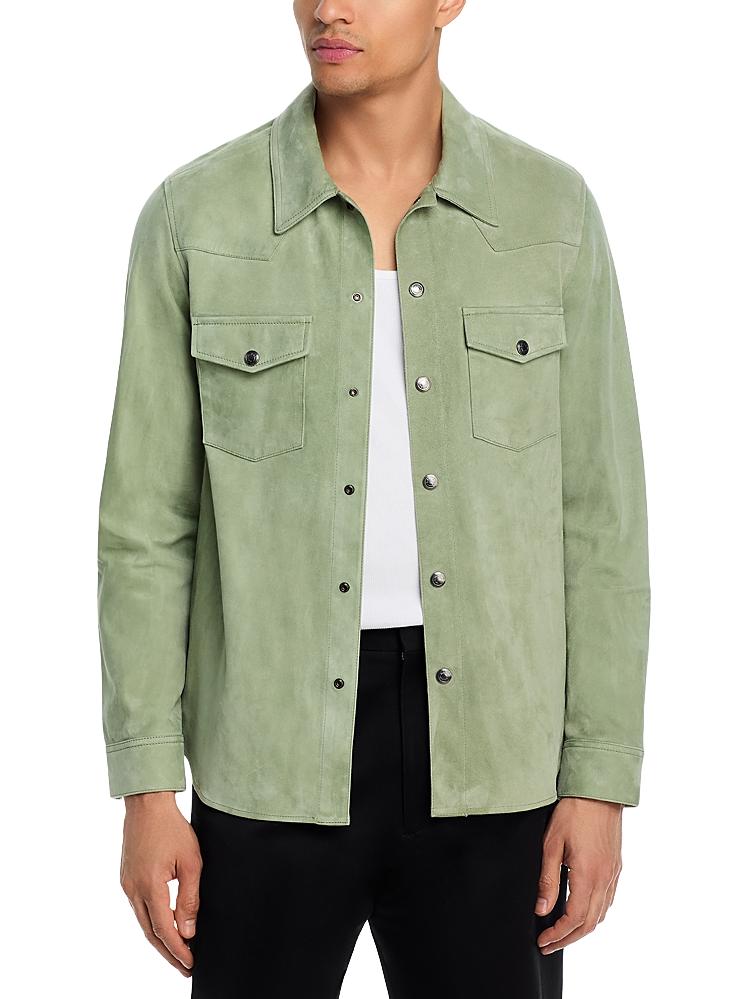 PAUL SMITH slim fit leather shirt