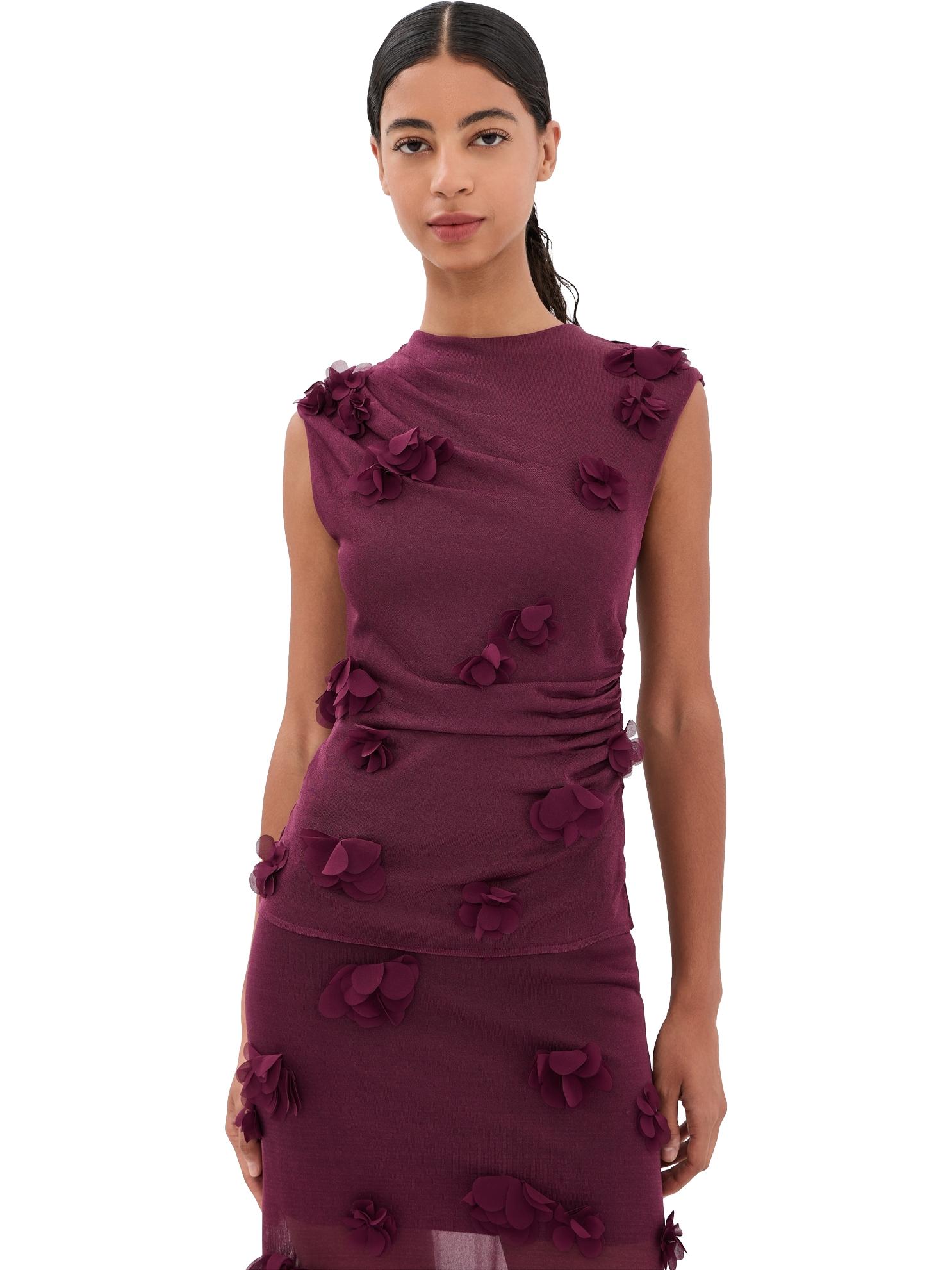 SIMKHAI SIMKHAI Tessa Floral Applique Top