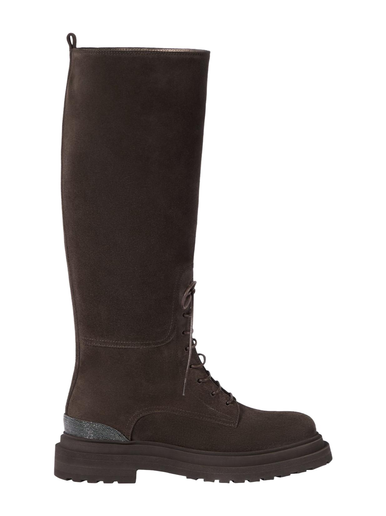 BRUNELLO CUCINELLI Brunello Cucinelli Monile Lace-Up Suede Boots