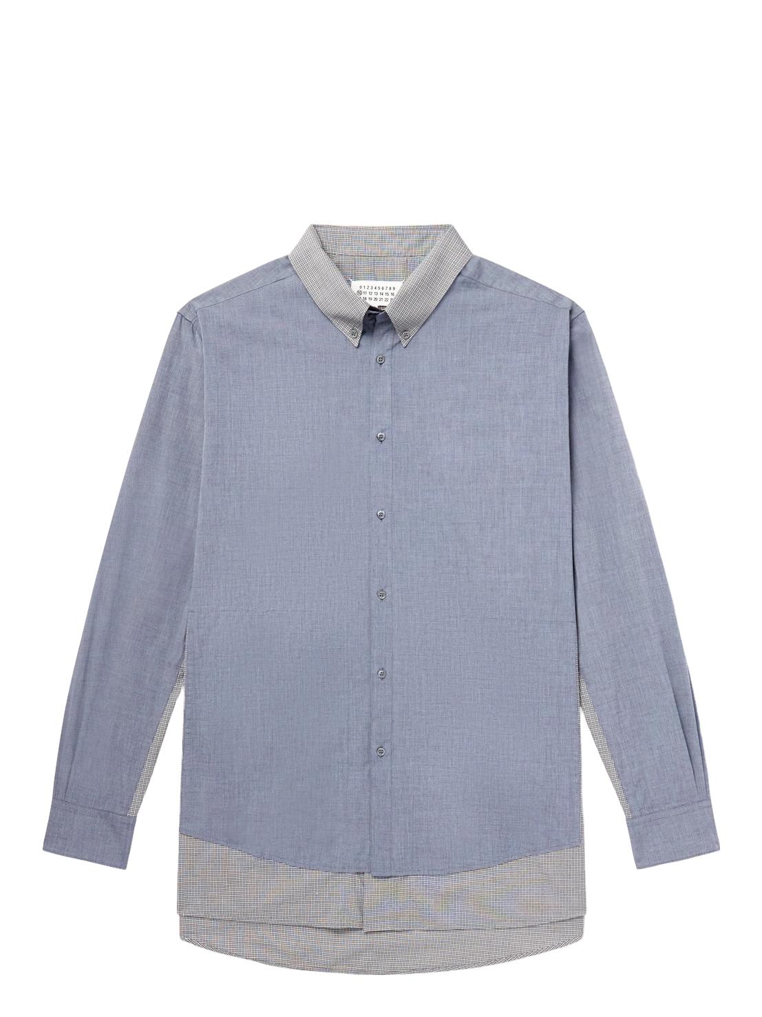 MAISON MARGIELA Maison Margiela - Double Checked Cotton-Poplin Shirt - Men - Blue 