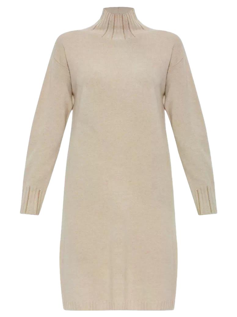 FABIANA FILIPPI Fabiana Filippi High Neck Mini Dress with Beaded Embellishment