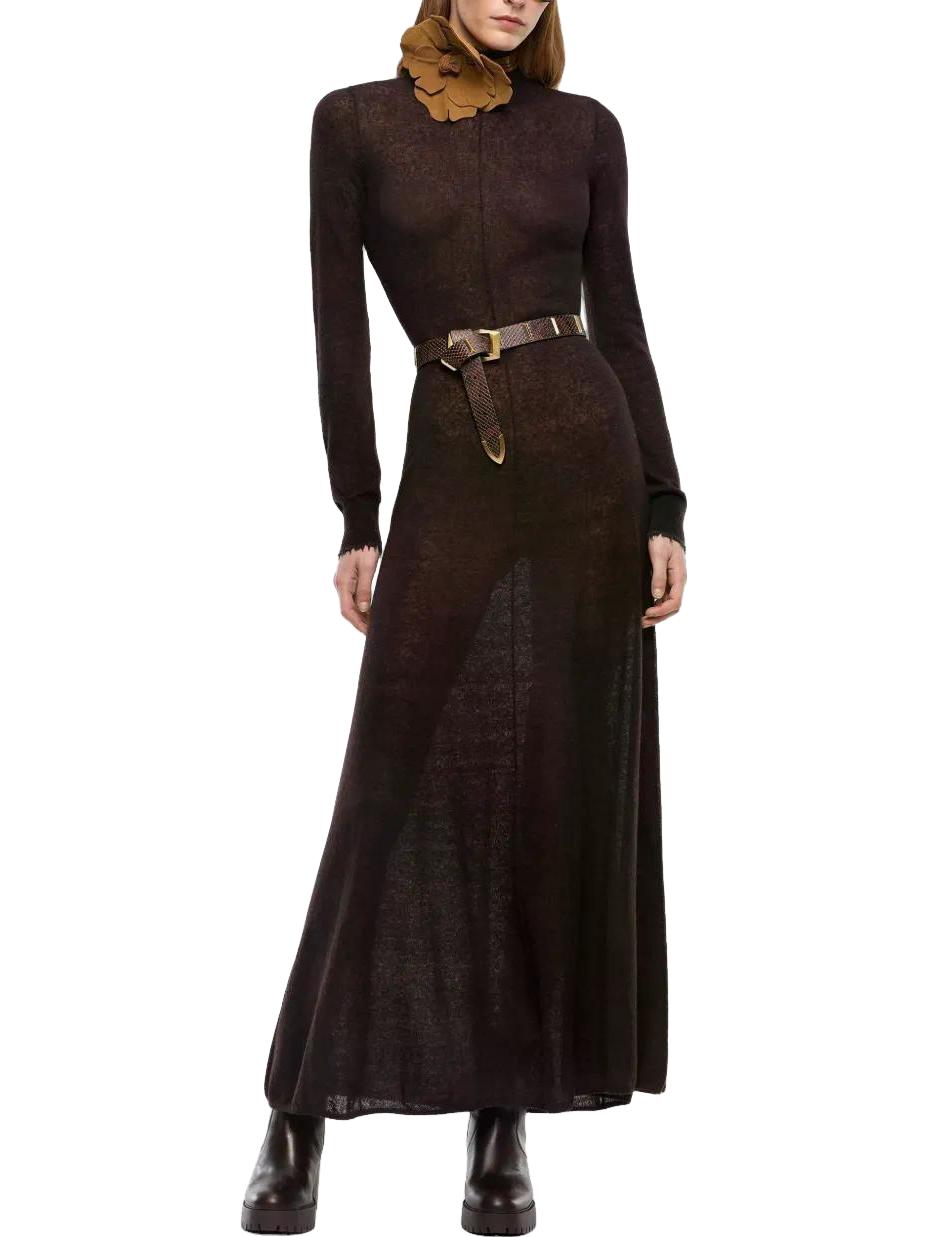 PINKO PINKO High-Neck Long-Sleeve Maxi Dress