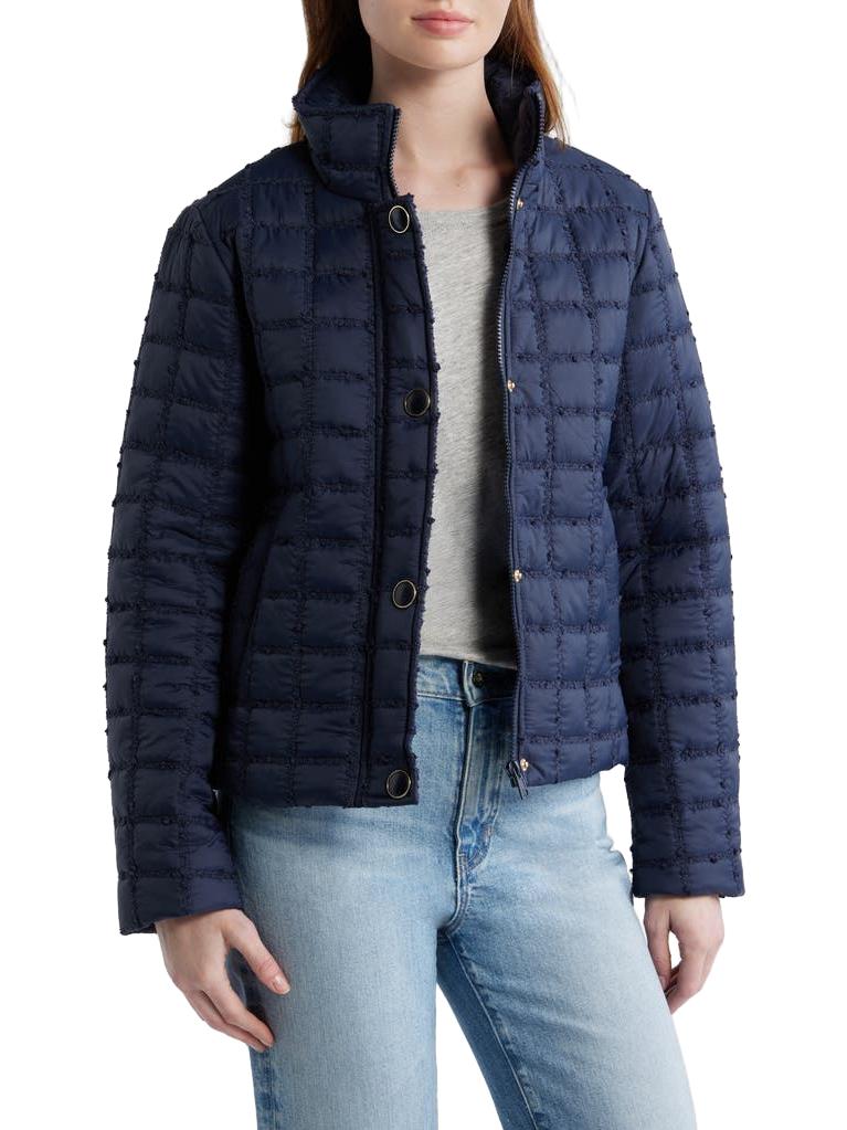 CECE DUPRAZ CeCe Short Quilted Jacket with Stand Collar