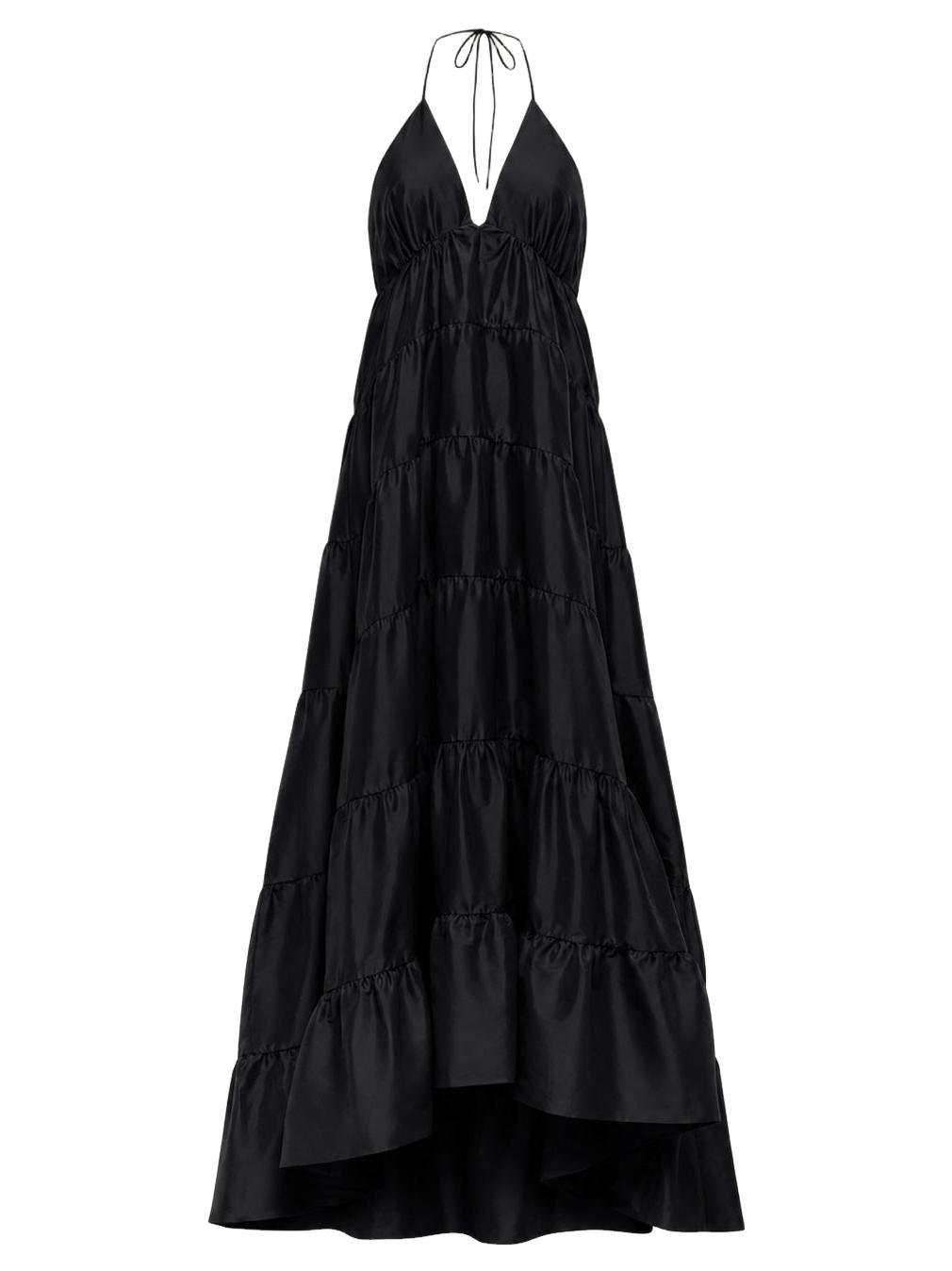 AZEEZA Azeeza Tiered Halter Gown