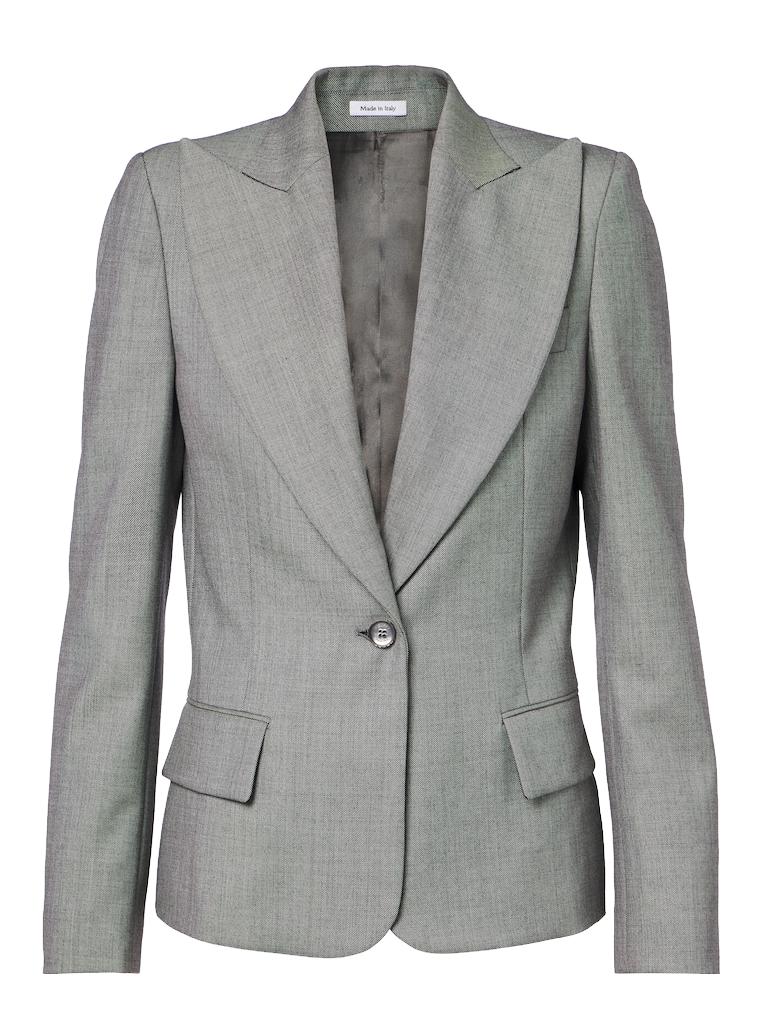 ALEXANDER MCQUEEN McQueen Single-Breasted Wool Blazer