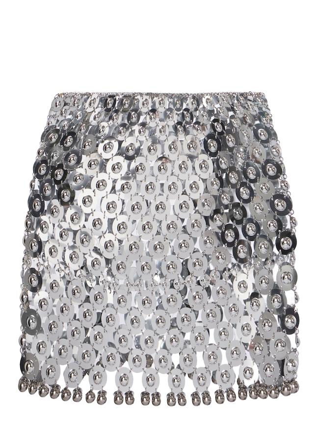 PACO RABANNE chainmail embellished miniskirt