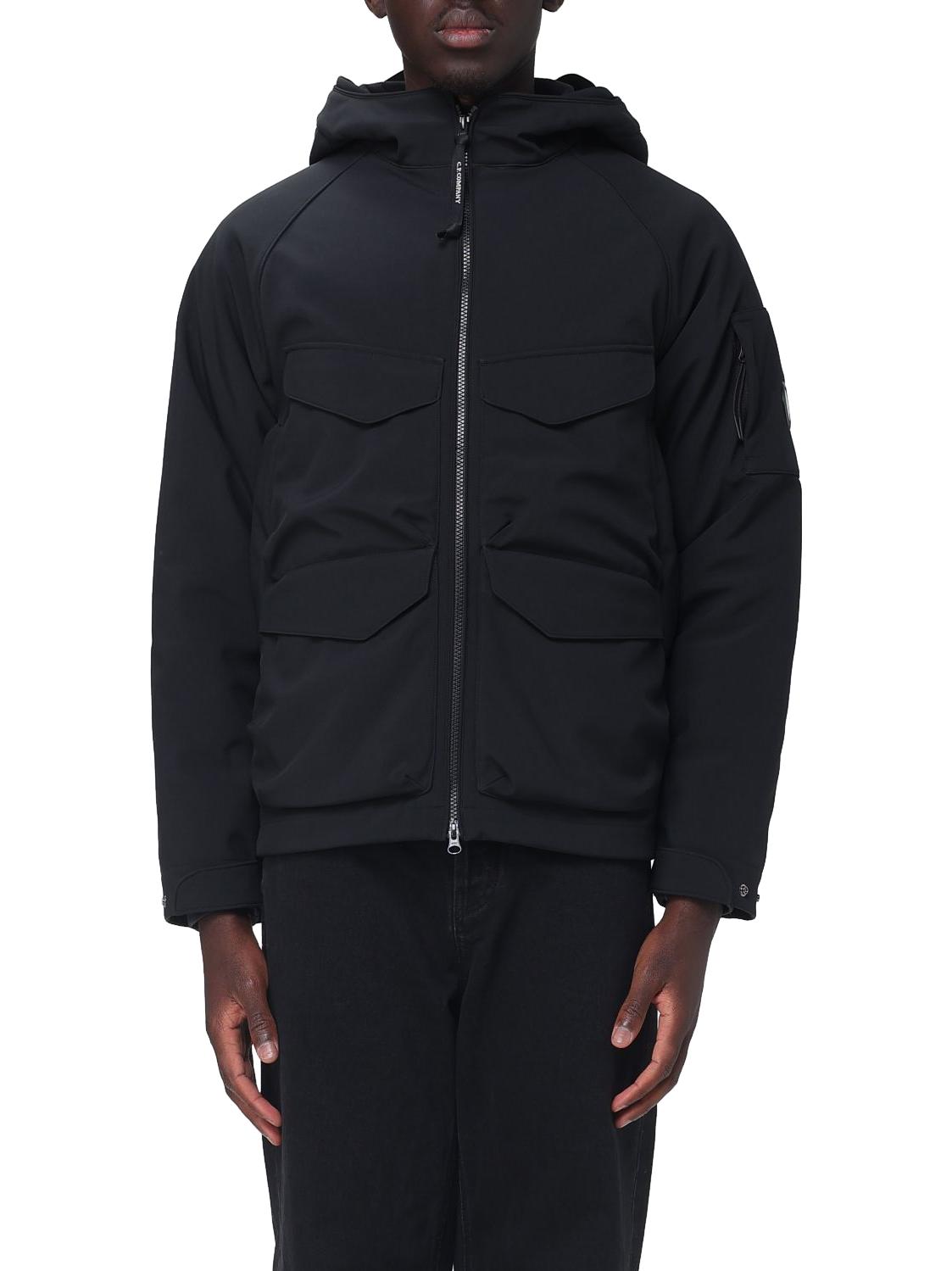 C.P. COMPANY C.P. Company Short Quilted Technical Fabric Parka with Removable Hood