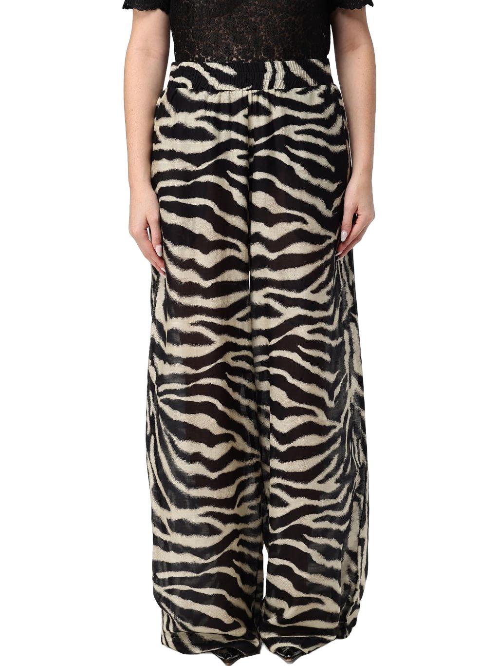 GANNI GANNI Laminated Zebra-Pattern Cotton-Blend Jacket