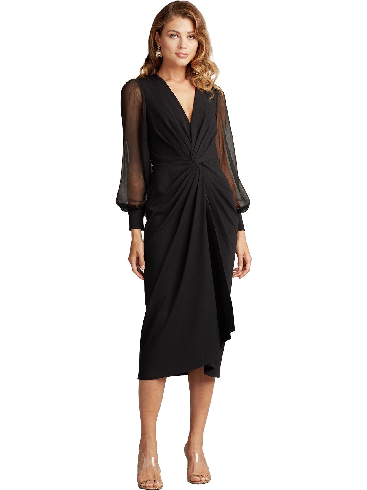 BLUMARINE Floral-Appliqué Midi Dress